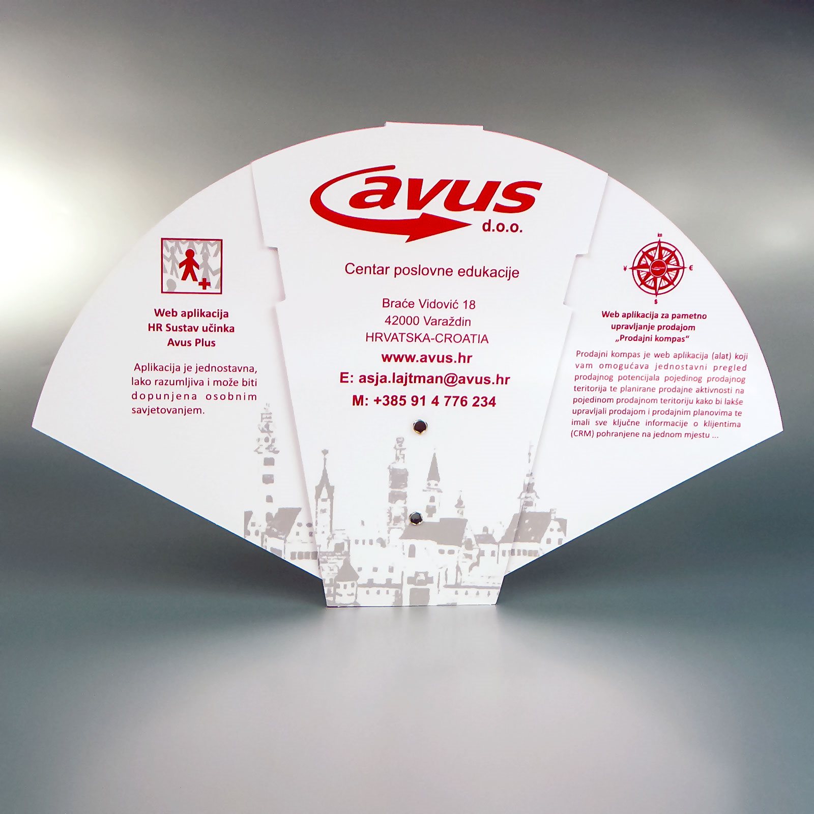 Sklopive lepeze Avus / promo lepeze na sklapanje - lepeze.com